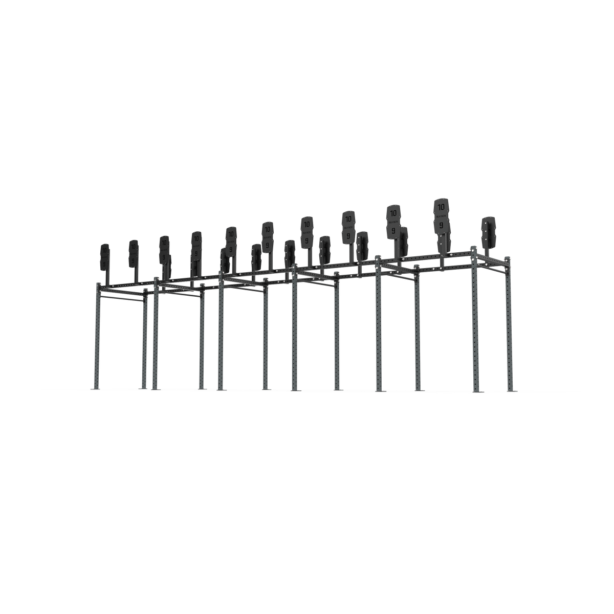10 Bay Free Standing Competition Rig with Wall Ball Targets - BLK BOX